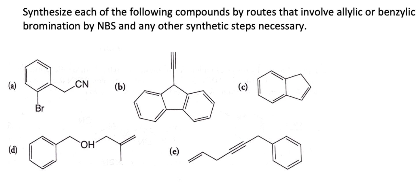 Solved Synthesize each of the following compounds by routes | Chegg.com