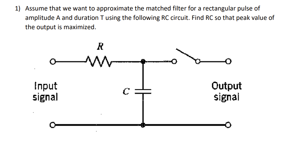 Solved 1) Assume that we want to approximate the matched | Chegg.com | Chegg.com