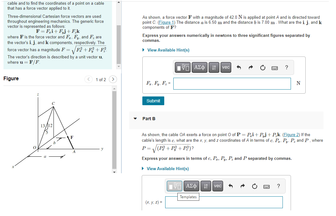 Solved Express your answers in terms of c,Px,Py,Pz and P | Chegg.com