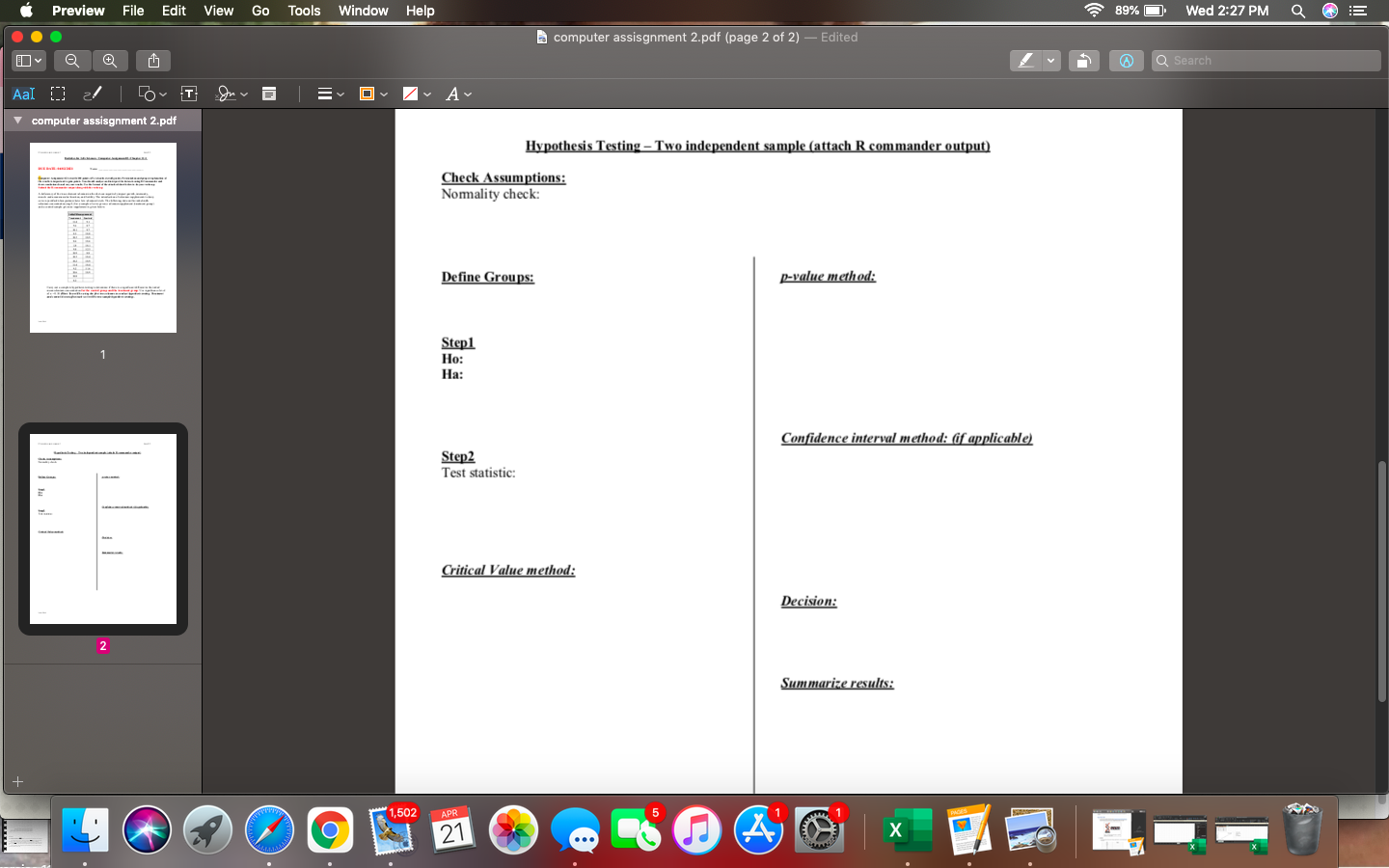 Solved Preview File Edit View Go Tools Window Help 89% O Wed | Chegg.com