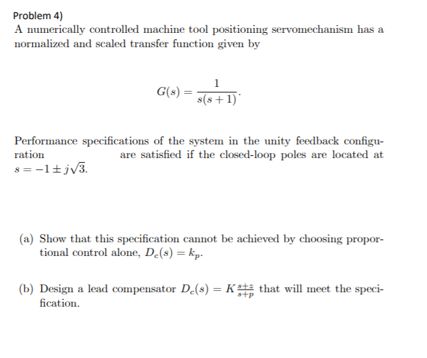Solved Problem 4) A numerically controlled machine tool | Chegg.com
