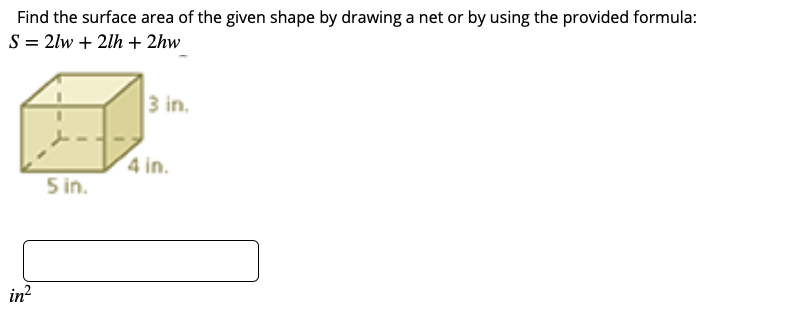 Solved Find the surface area of the given shape by drawing a | Chegg.com