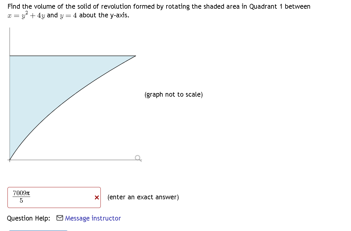 Solved Find the volume of the solid of revolution formed by | Chegg.com