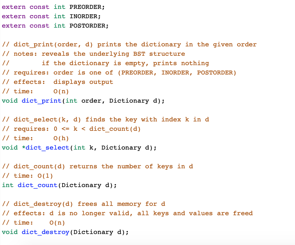 For this question, you must complete the Dictionary | Chegg.com