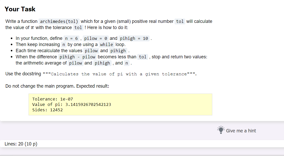 In your function, after inserting the docstring, | Chegg.com