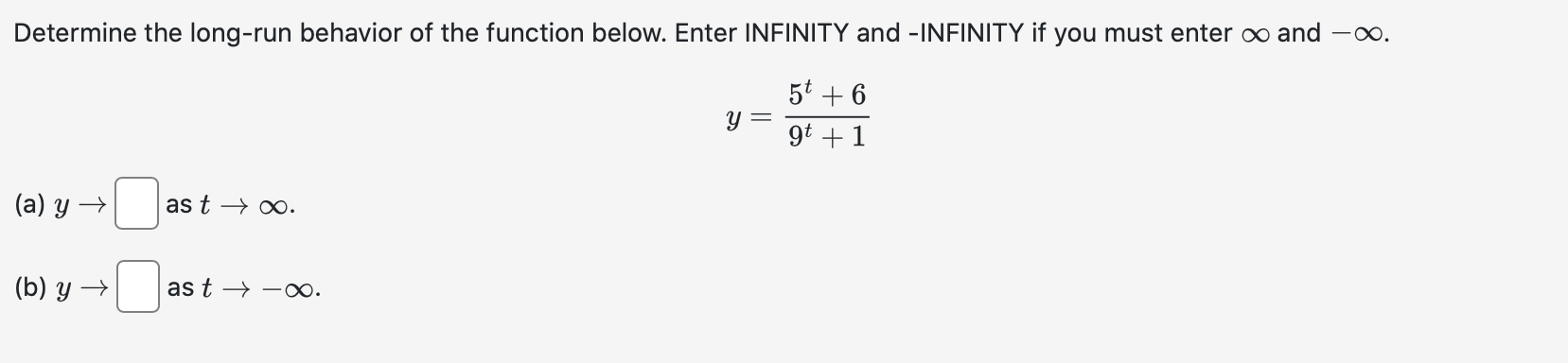 Solved Determine the long-run behavior of the function | Chegg.com