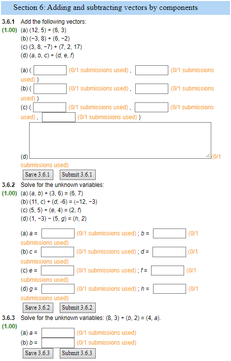 Solved Section 4: Vector components and rectangular notation | Chegg.com