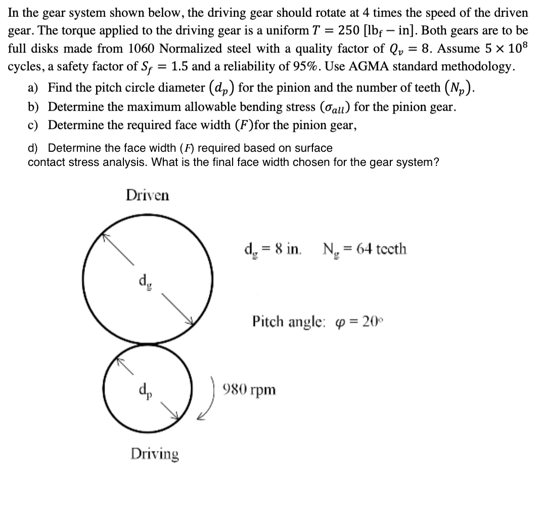 Solved In the gear system shown below, the driving gear | Chegg.com