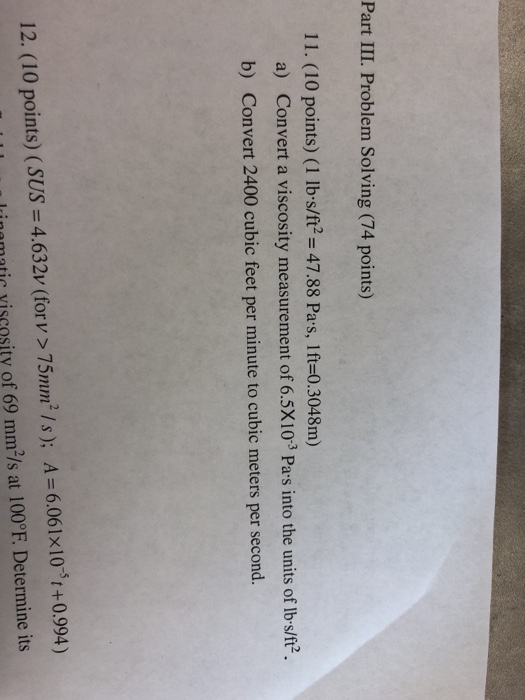 Solved Part III. Problem Solving (74 points) 11. (10 points) | Chegg.com