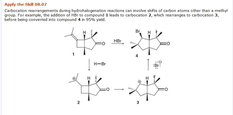 Solved Apply the Skill 08.07 Carbocation rearrangements | Chegg.com