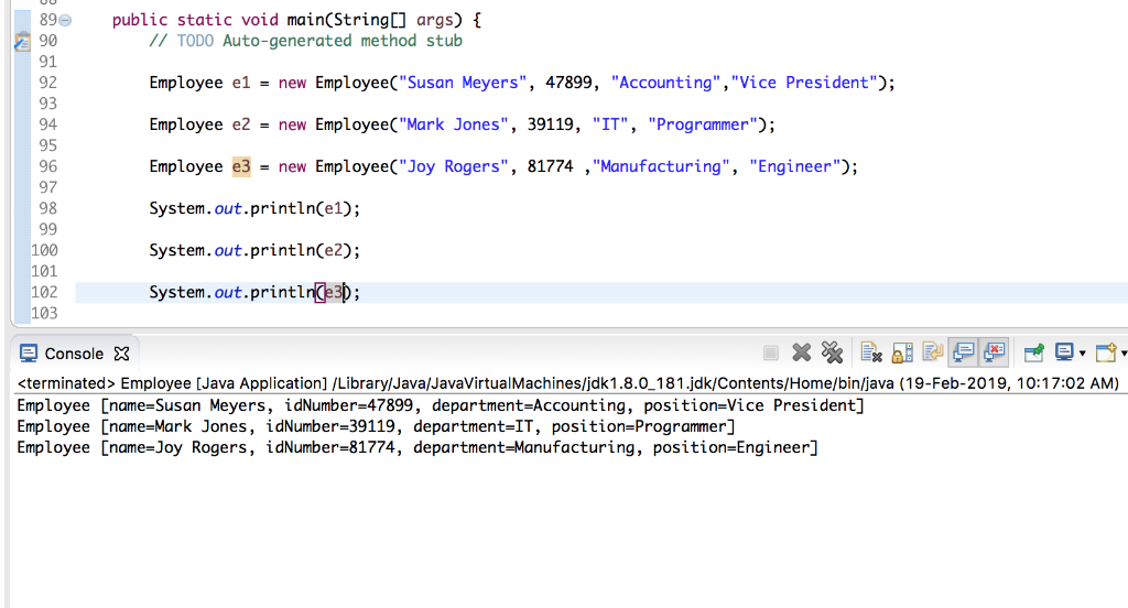 Solved 1 Employee Class Write Class Named Employee Following Fields