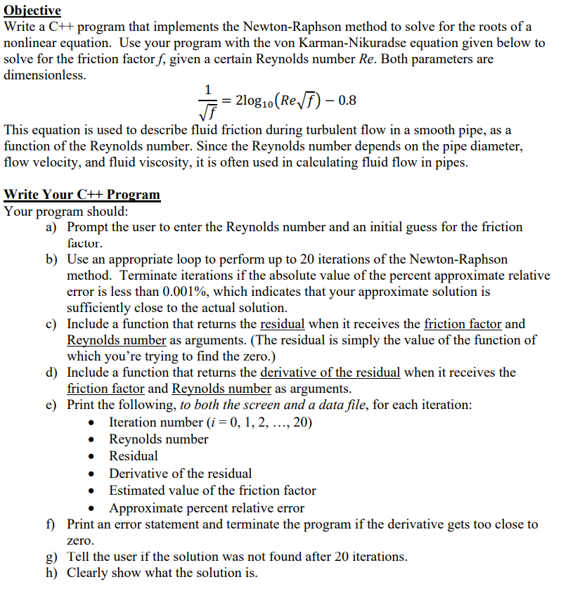 Objective Write a C ++ program that implements the | Chegg.com