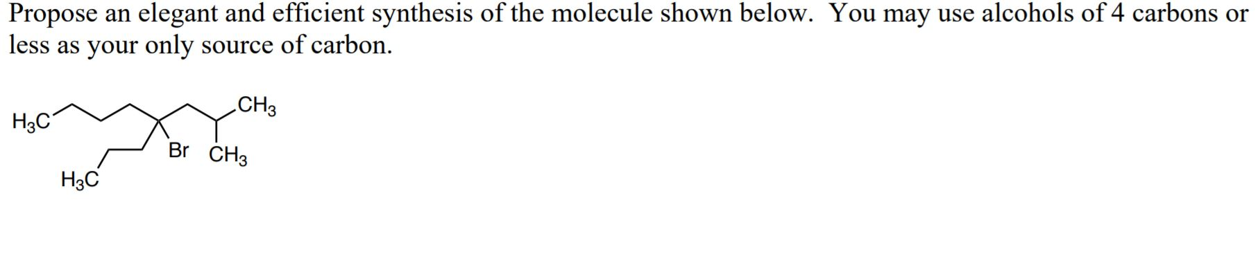 Solved Propose an elegant and efficient synthesis of the | Chegg.com