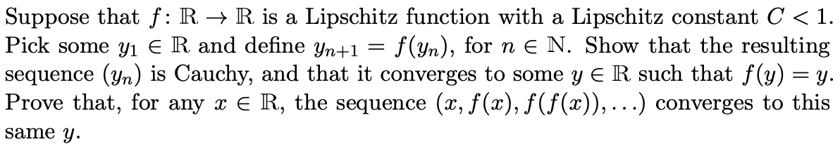 Solved Suppose that f:R→R is a Lipschitz function with a | Chegg.com