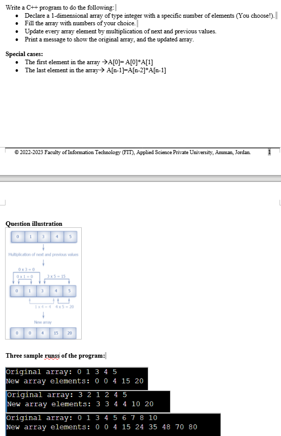 Solved Write a C++ program to do the following: - Declare a | Chegg.com