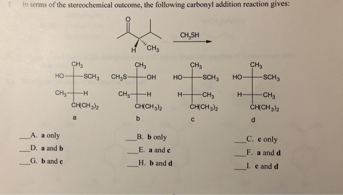 Solved in terms of the stereochemical outcome, the following | Chegg.com