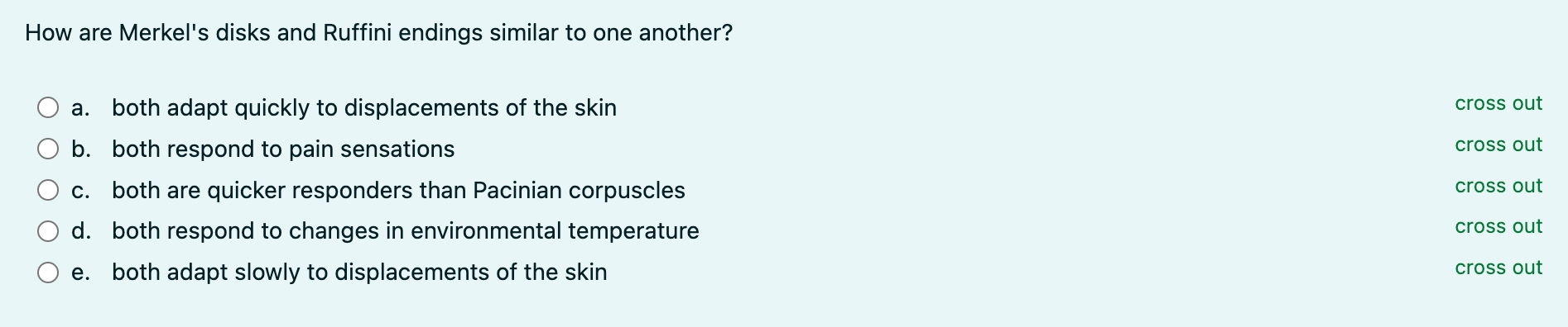 How are Merkel's disks and Ruffini endings similar to | Chegg.com