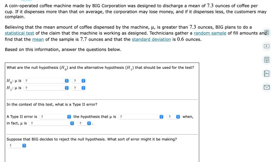 Solved A coin-operated coffee machine made by BIG | Chegg.com