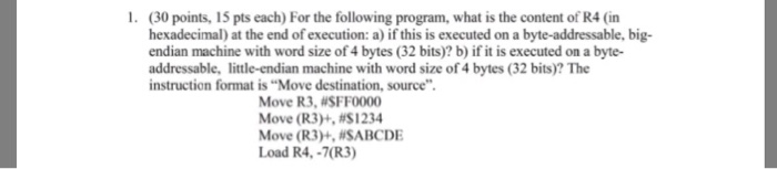Solved 1· (30 points, 15 pts each) For the following | Chegg.com