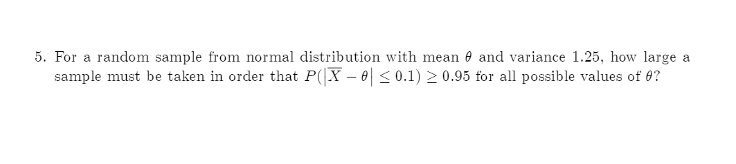 Solved 5. For a random sample from normal distribution with | Chegg.com