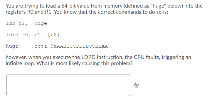 Solved You are trying to load a 64-bit value from memory | Chegg.com