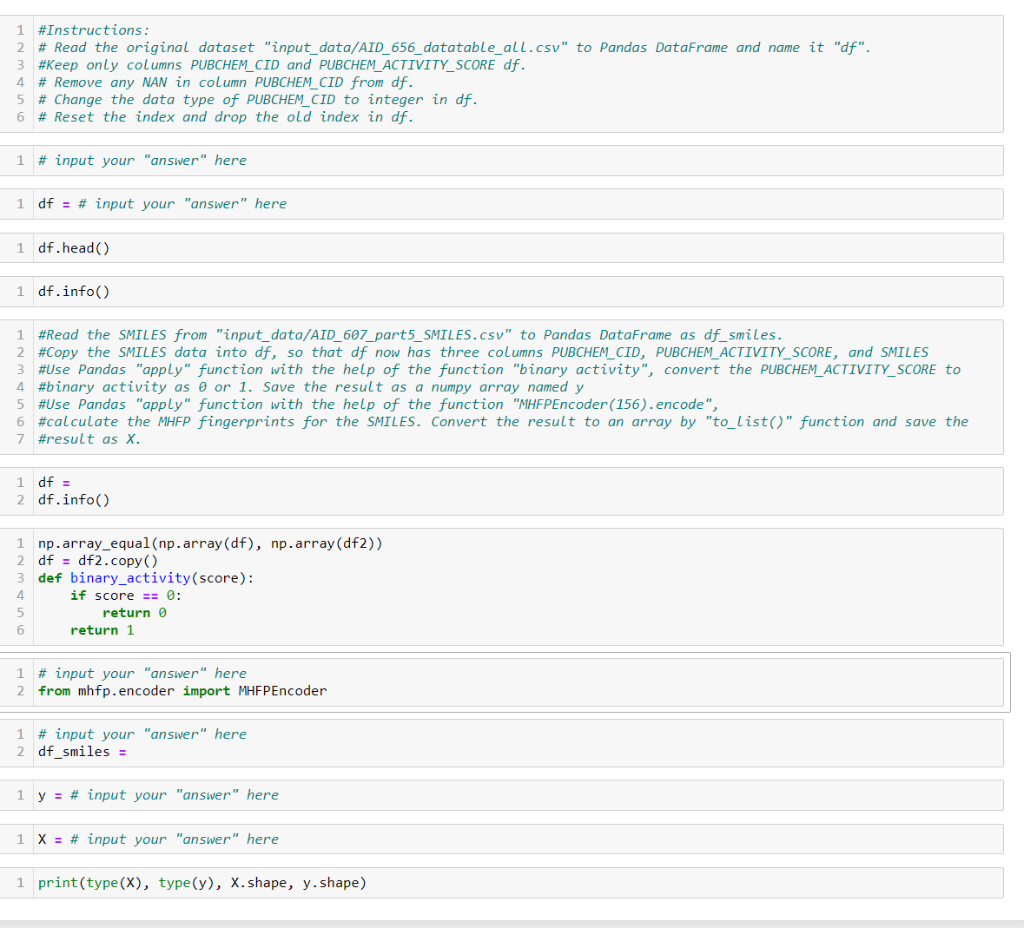 1 #Instructions: 2 # Read the original dataset | Chegg.com