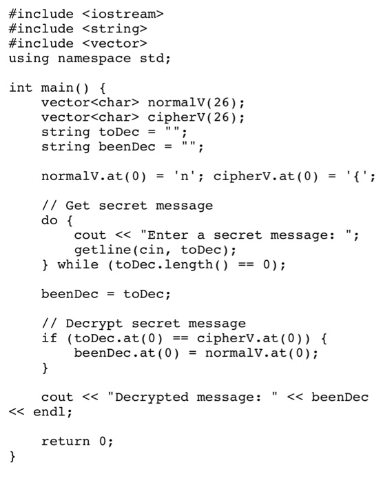 Solved Pa5 Decrypting A Secret Message In This Assignment 9115
