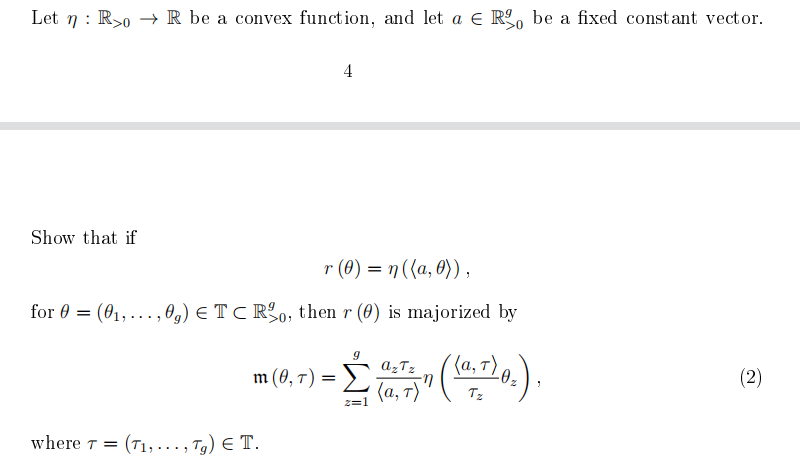Let η : R>0 → R be a convex function, and let a ∈ | Chegg.com