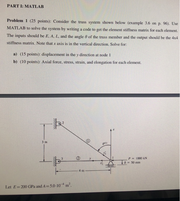 Part I Matlab Problem 1 25 Points Consider The 