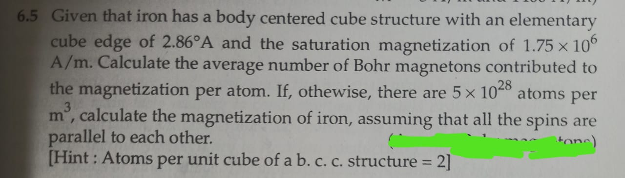 Solved Given that iron has a body centered cube structure | Chegg.com