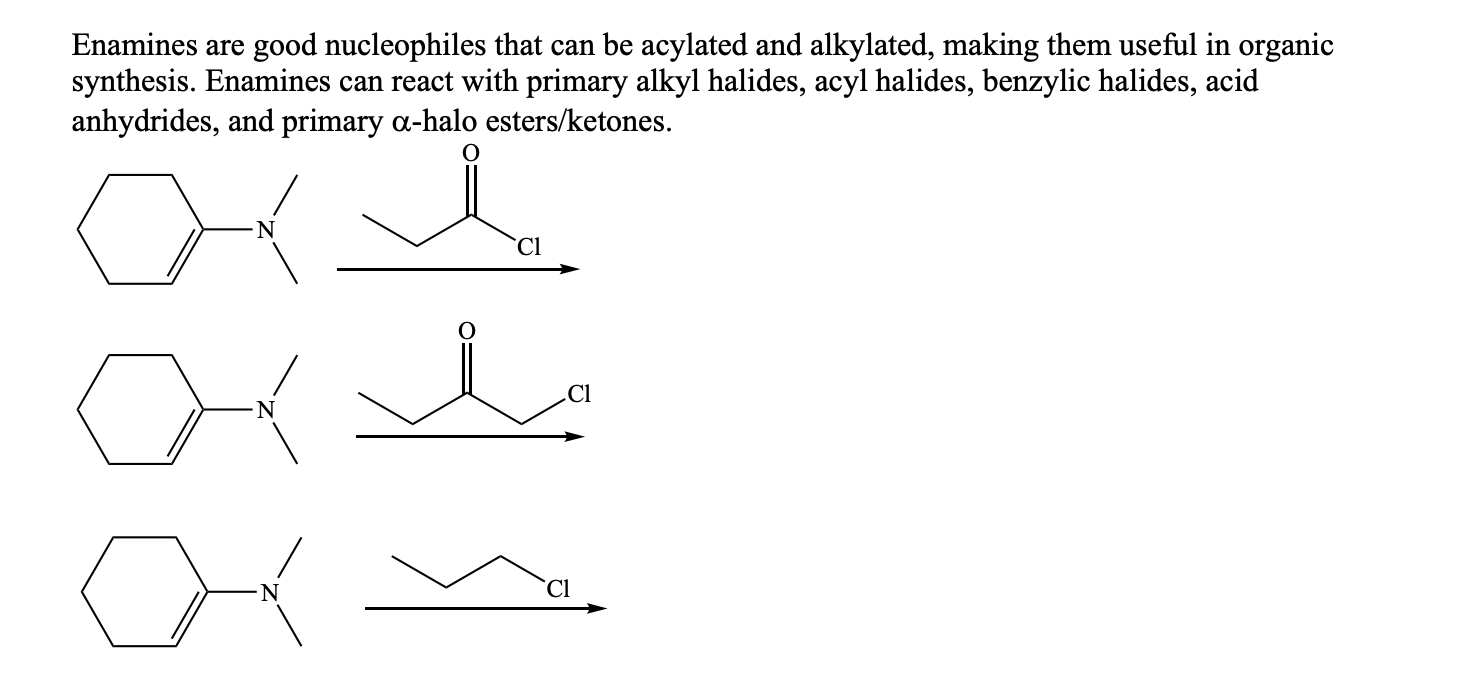 Solved 2. Enamine formation An aldehyde or a ketone will | Chegg.com