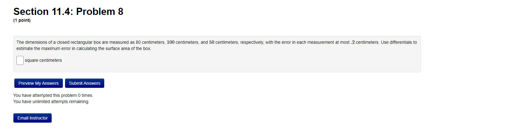 Solved estimate the maximum error in calculating the surface | Chegg.com