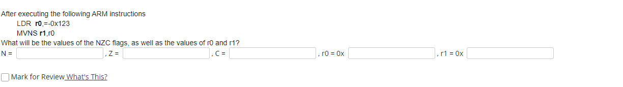 Solved fter executing the following ARM instructions LDR r0, | Chegg.com