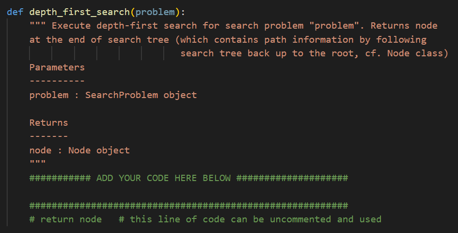 Solved def expand(problem, node): " "Expand a node, | Chegg.com