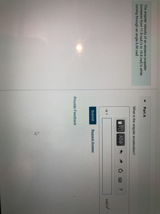 Solved The angular velocity of an airplane propeller | Chegg.com