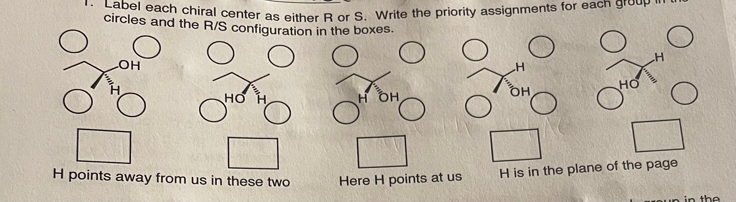 Solved Label each chiral c circles and the R/C | Chegg.com
