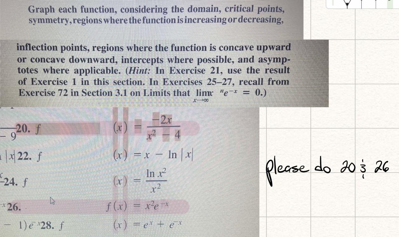 Solved Graph each function, considering the domain, critical | Chegg.com