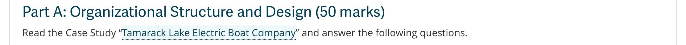 Solved Part A: Organizational Structure and Design (50 | Chegg.com