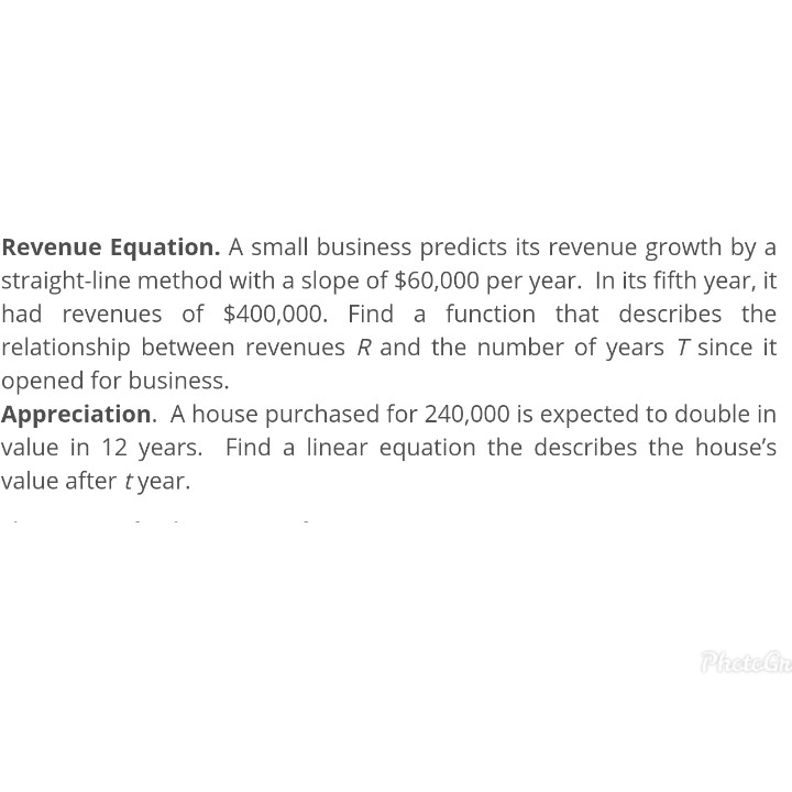 Solved Revenue Equation. A small business predicts its | Chegg.com
