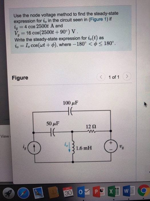 Solved Use the node voltage method to find the steady-state | Chegg.com
