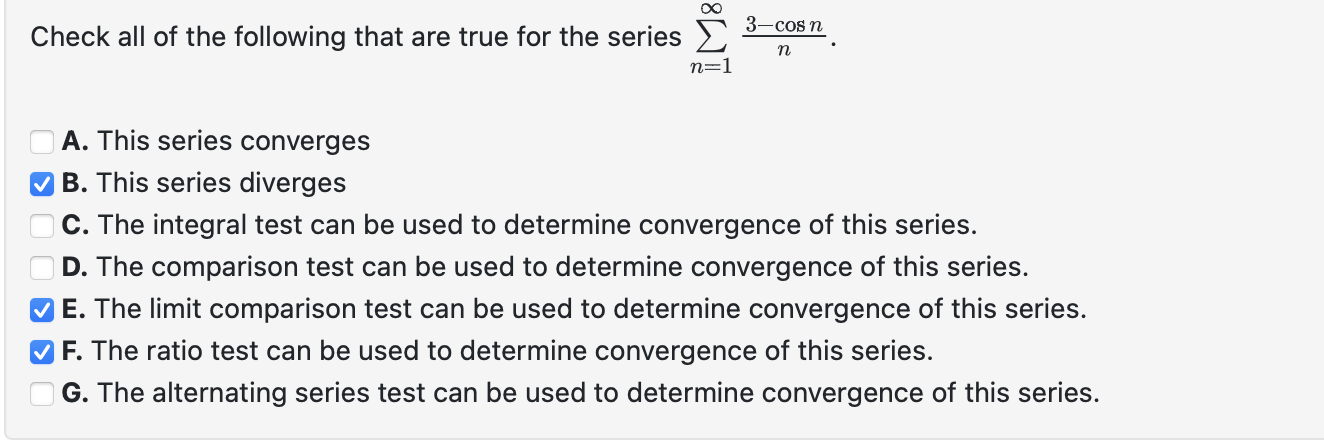 Solved Check all of the following that are true for the | Chegg.com
