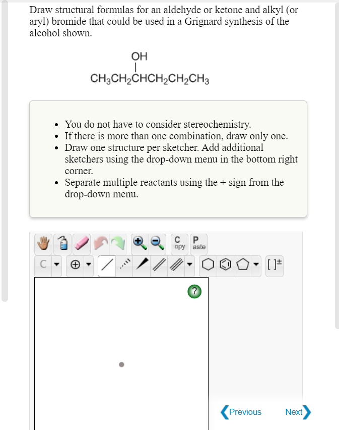 Solved Draw structural formulas for an aldehyde or ketone | Chegg.com