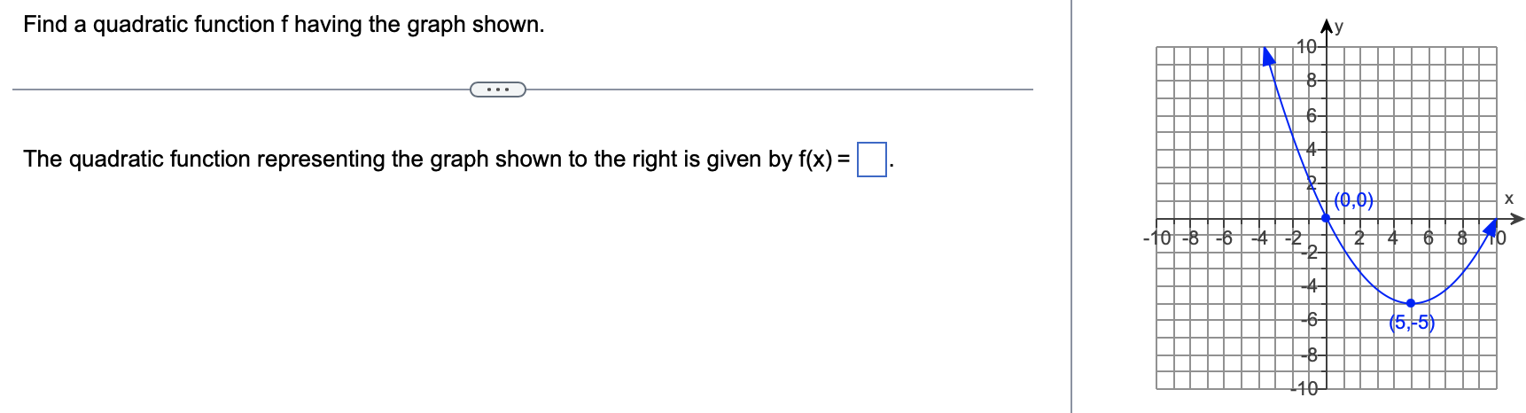 Solved Find A Quadratic Function F having The Graph