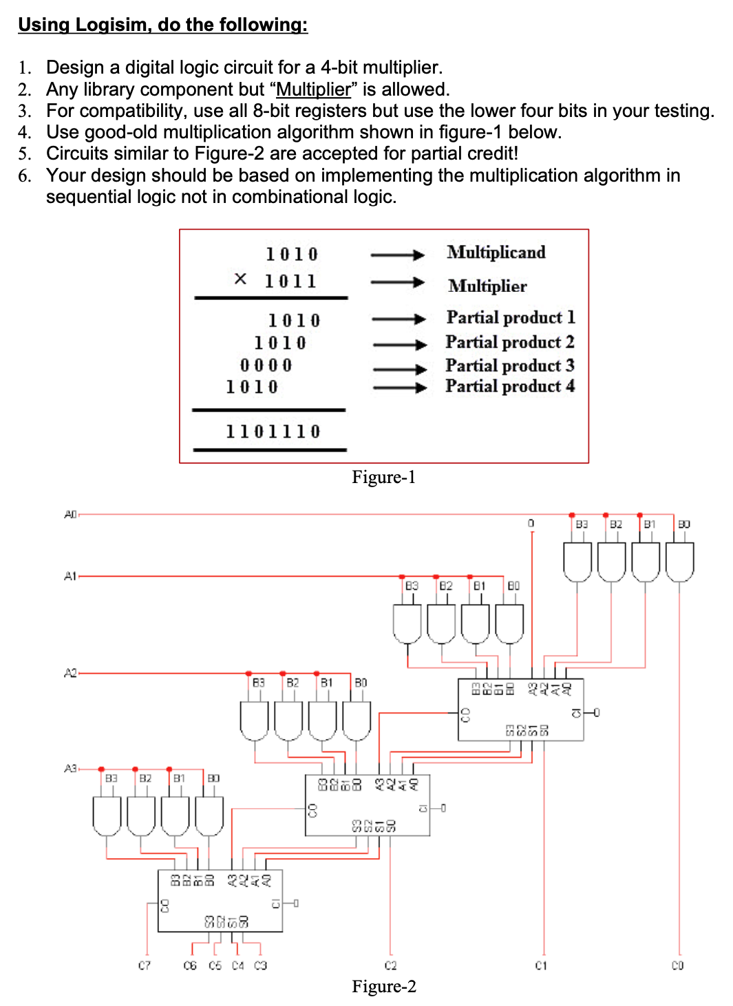 Solved Using Logisim, do the following: Design a digital | Chegg.com