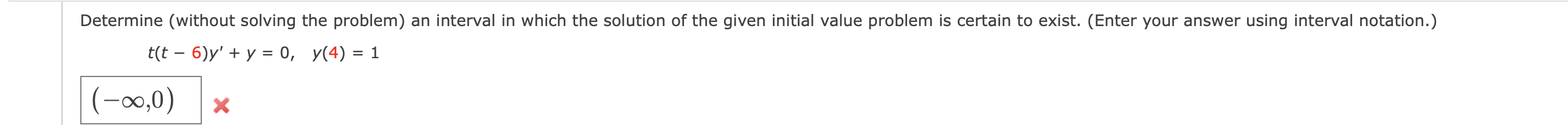 Solved Determine (without solving the problem) an interval | Chegg.com
