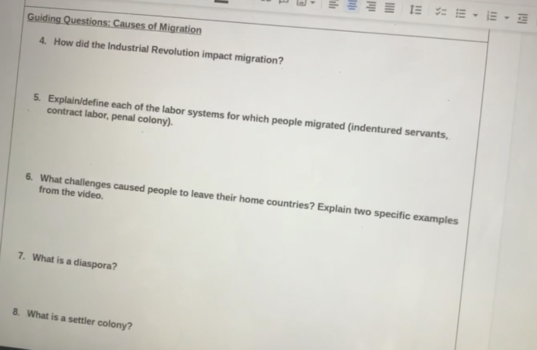 Solved mi 15 V - Guiding Questions: Causes of Migration III | Chegg.com