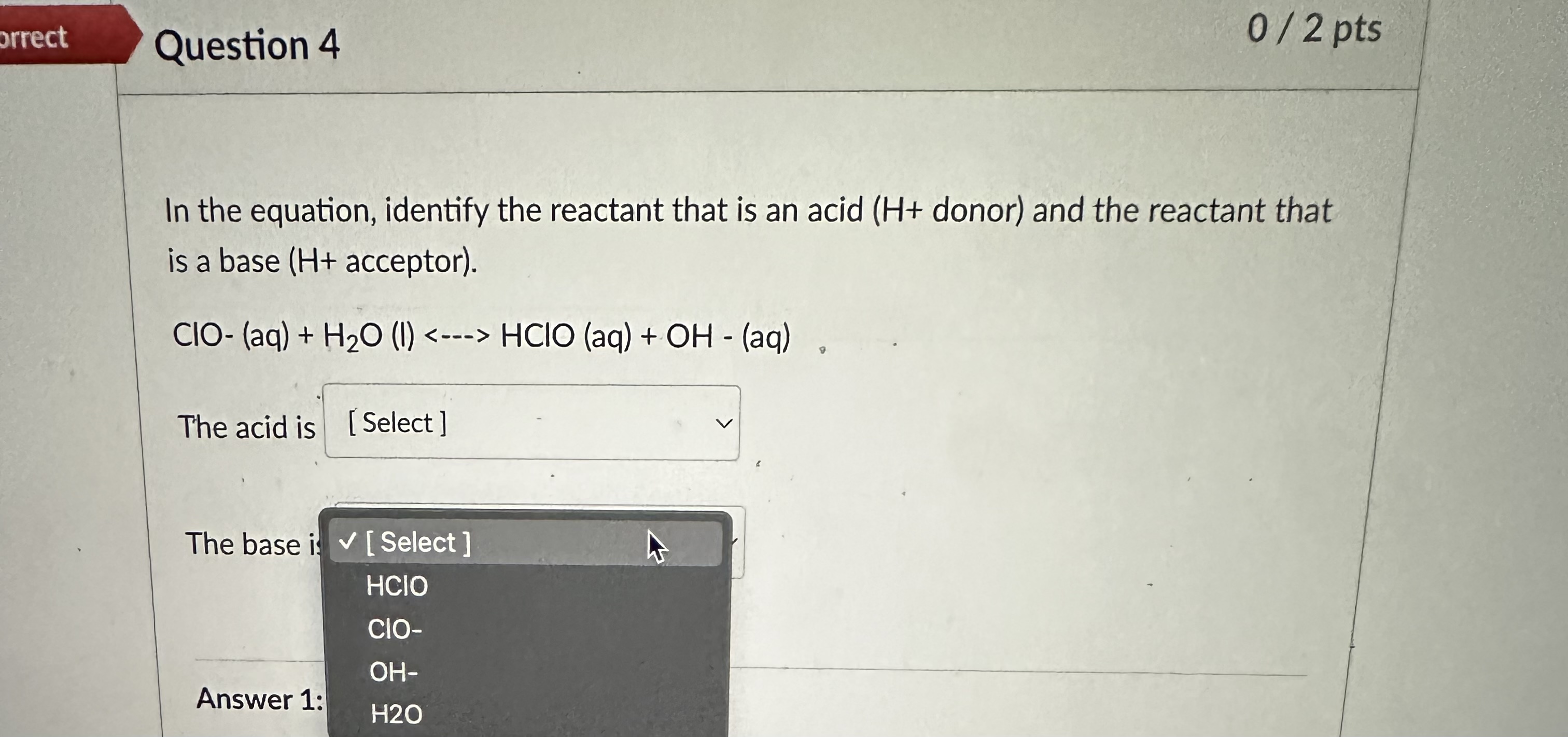 Solved In the equation, identify the reactant that is an | Chegg.com