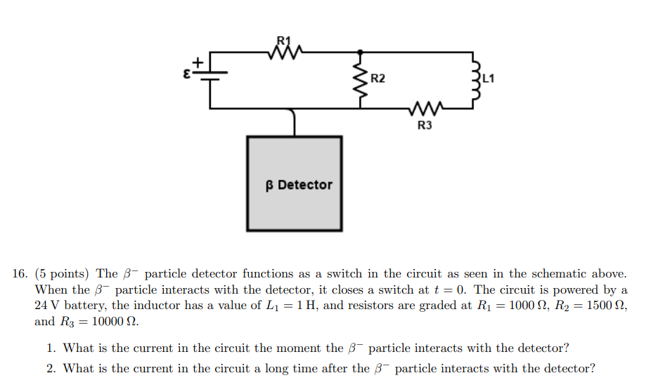Solved (5 ﻿points) ﻿The β-particle detector functions as a | Chegg.com