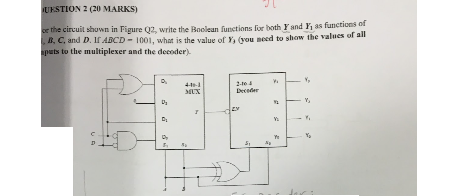 Solved QUESTION 2 (20 MARKS) or the circuit shown in Figure | Chegg.com