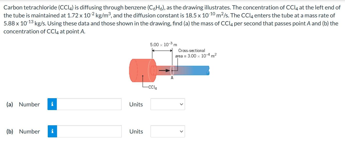 Solved Carbon tetrachloride (CCl4) is diffusing through | Chegg.com
